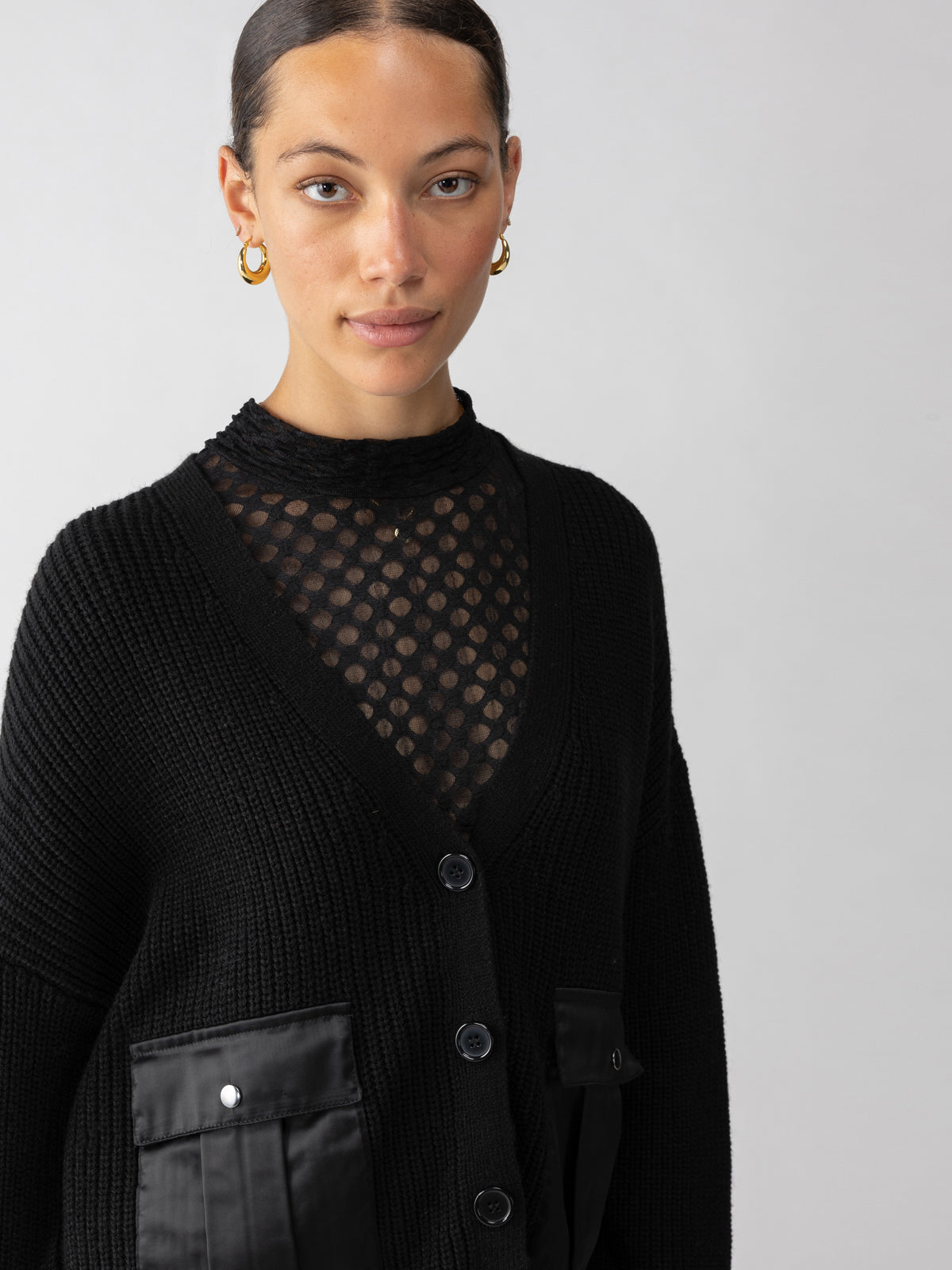 Long cardigan | 3/4 sleeve | Animal print | Black cardigan – Sanctuary ...